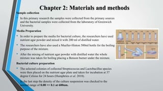 A COMPARATIVE ANALYSIS OF THE TWO METHODS (DISC DIFFUSION AND WELL ...