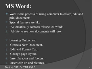 internship presentation report abt ms word ms office and word | PPTX