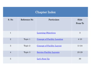 Sample ppt facility location and layout | PDF