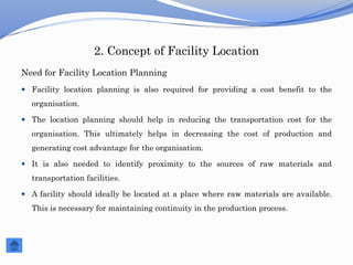 Sample ppt facility location and layout | PDF