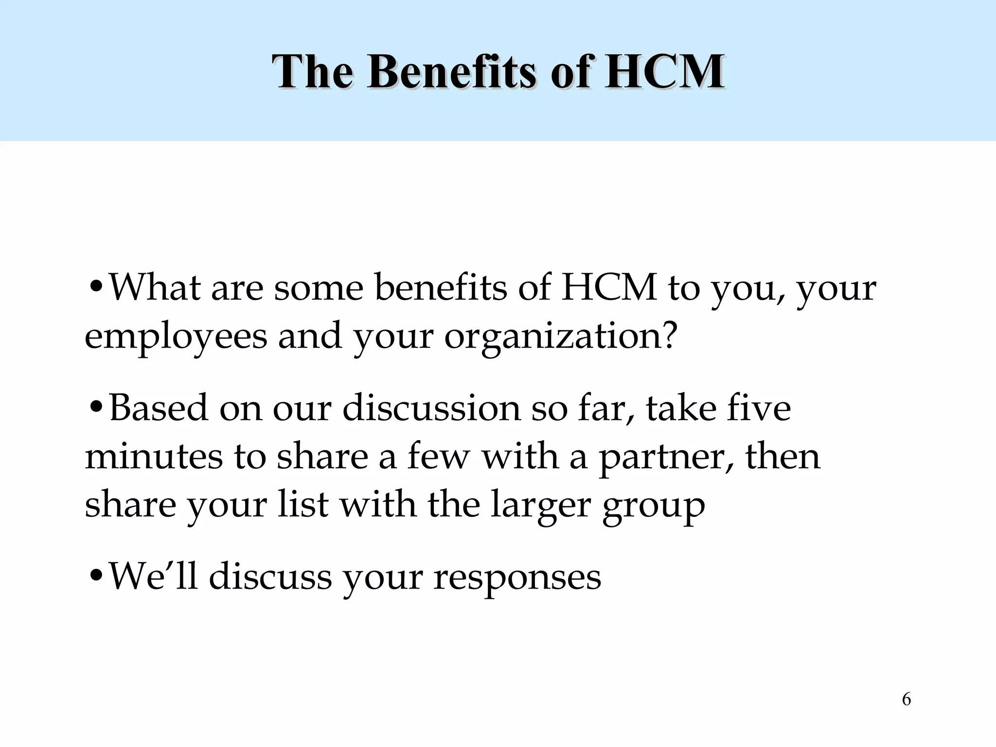 Sample PowerPoint- Introduction To Hcm | PPT