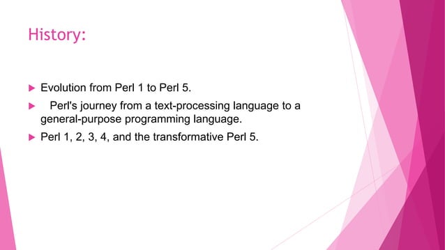 Introduction To Perl The Programming Languagepptx Programming