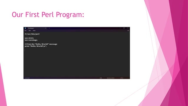 introduction to Perl _ the programming language.pptx | Programming Languages | Computing