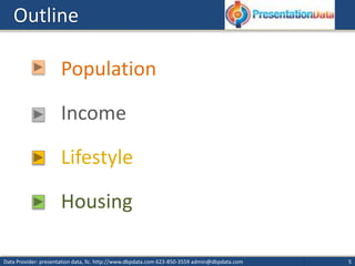 Sample study area report 1.5 mi. radius, US census data, demographics ...