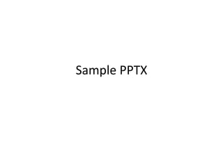 Sample pptx | PPT
