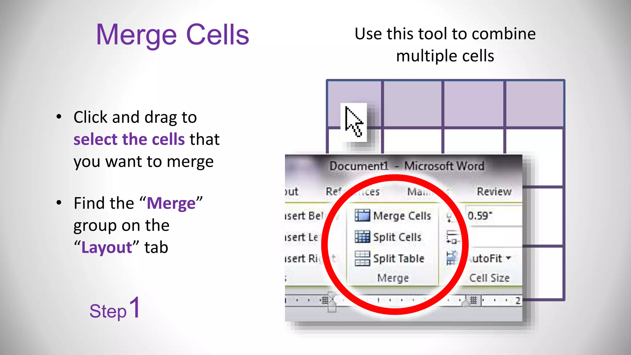 Microsoft Word: Working with Tables | PPTX