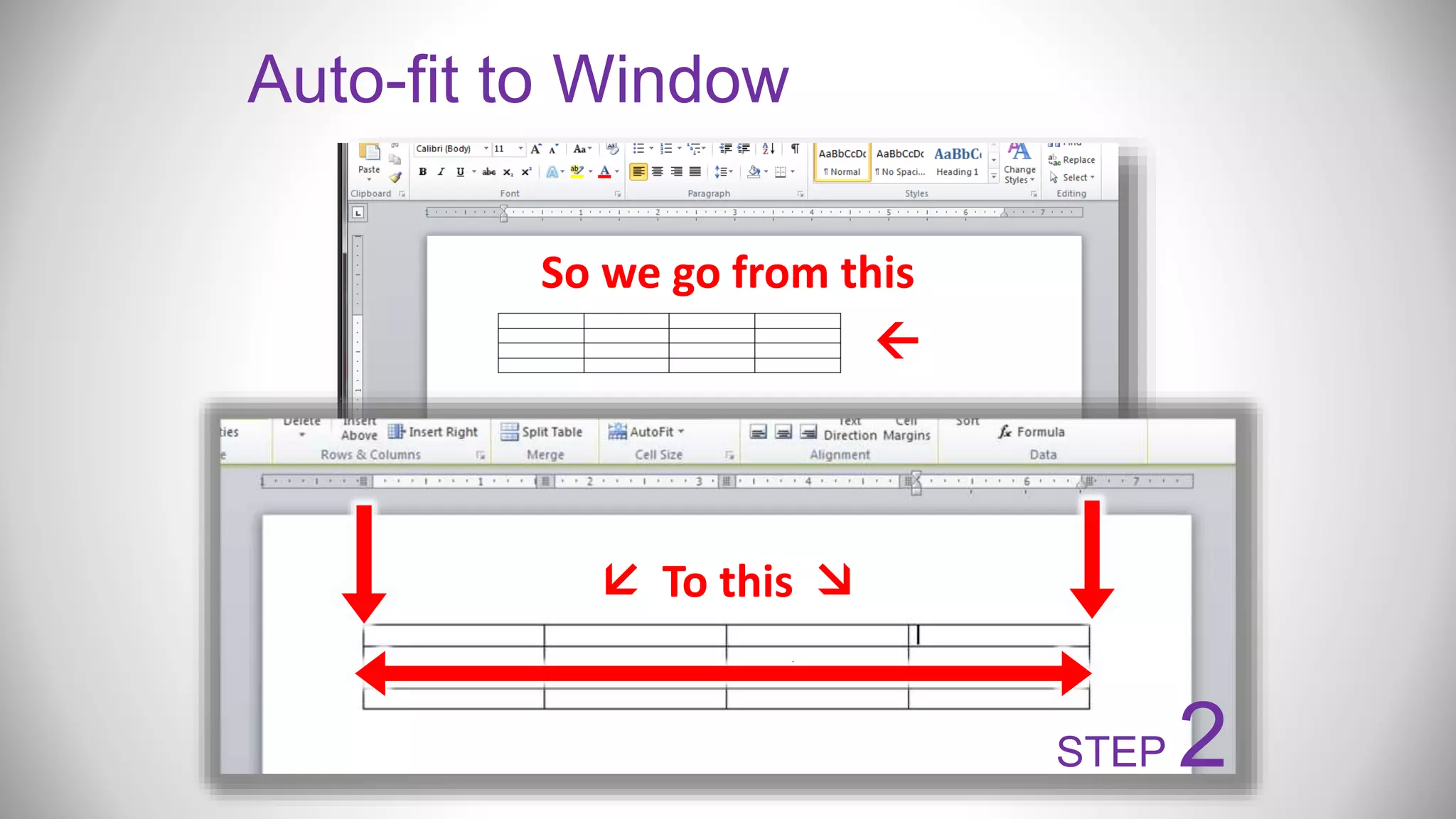 Microsoft Word: Working with Tables | PPTX