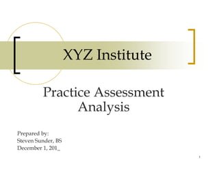 Sample practice assessment analysis report | PPT