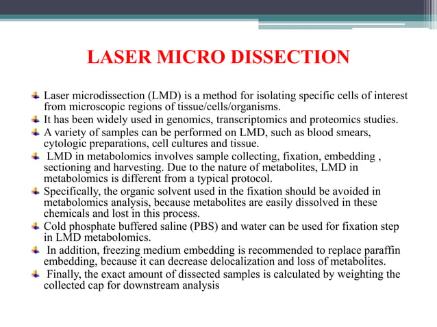 Sample Preparation And Protocols In Metabolite Identification Pptx Chemistry Science