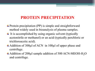 Sample preparation and protocols in metabolite identification | PPTX
