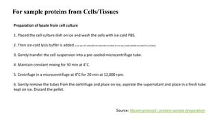 Protein/DNA Sample preparation methods | PPTX
