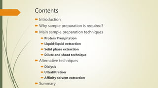 Sample preparation techniques for biological sample | PPTX