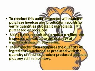 ORGANIC PROCESSING AND HANDLING EXPLAINED SIMPLE | PPTX