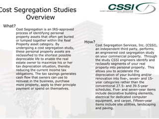 Cost Segregation Presentation | PPT