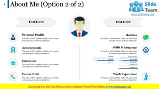 Sample Presentation About Myself Interview PPT PowerPoint Presentation ...