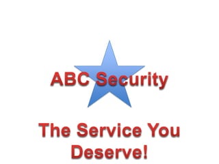 Sample presentation for video marketing your security guard service | PPTX