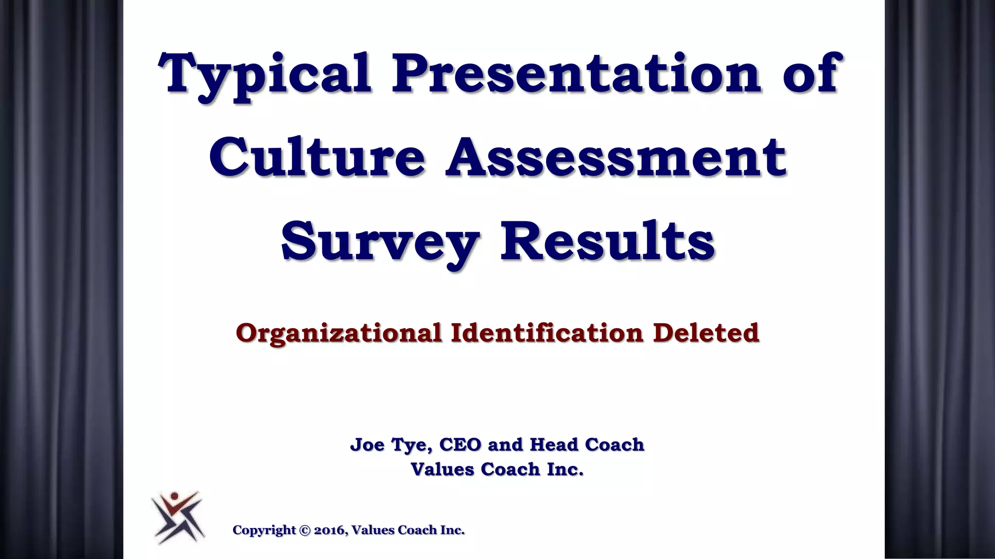 Sample presentation of culture assessment survey results | PPTX