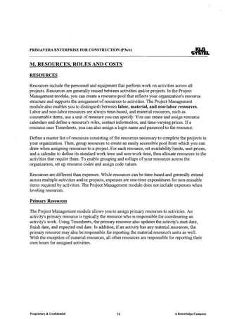Primeavera Detailed Notes | PDF