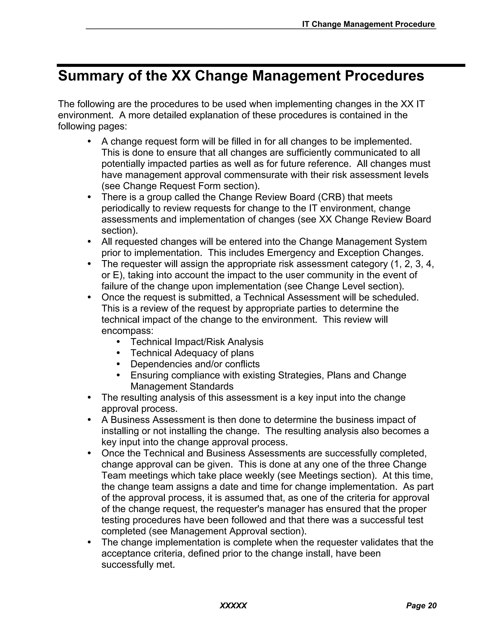 Sample process guide_-_change_management | PDF