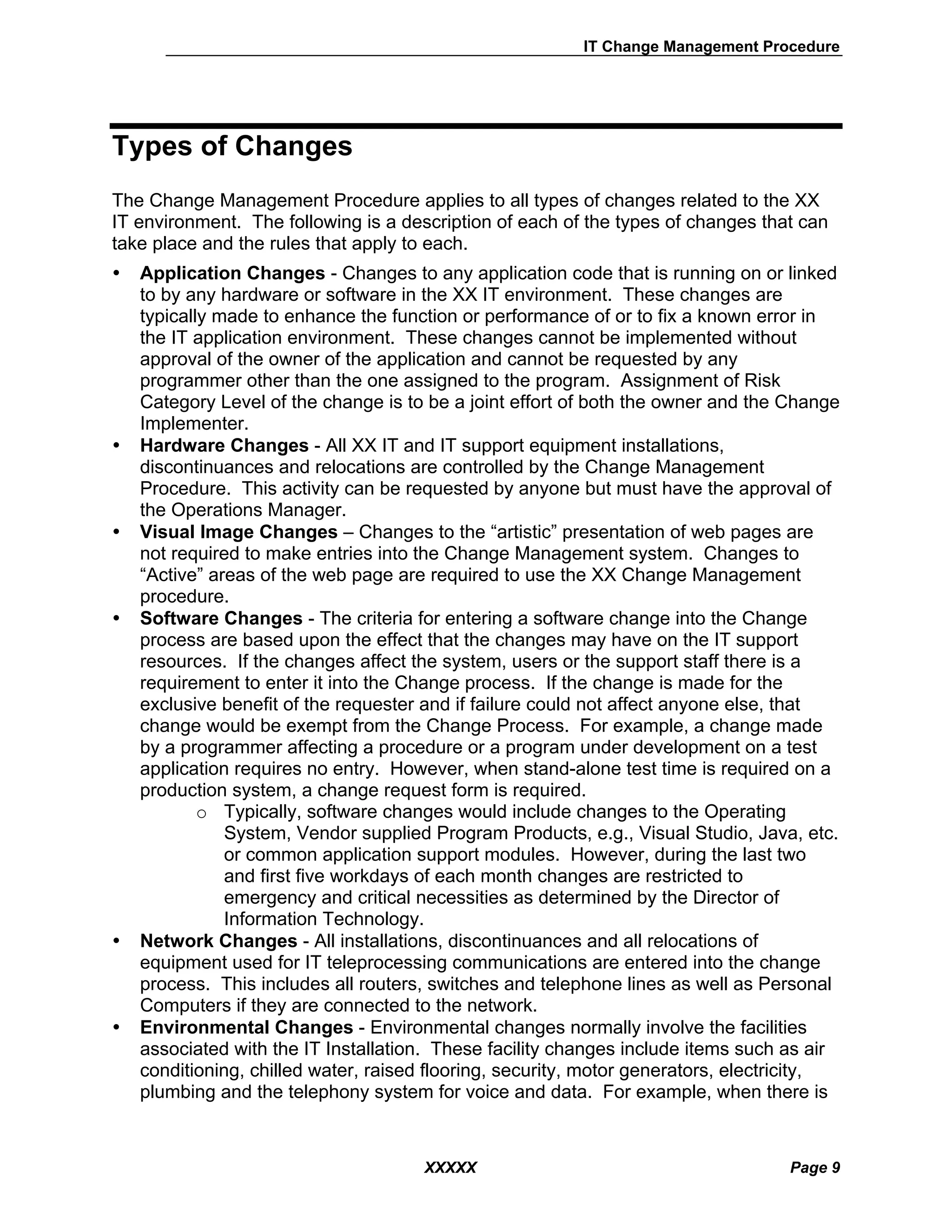 Sample process guide_-_change_management | PDF