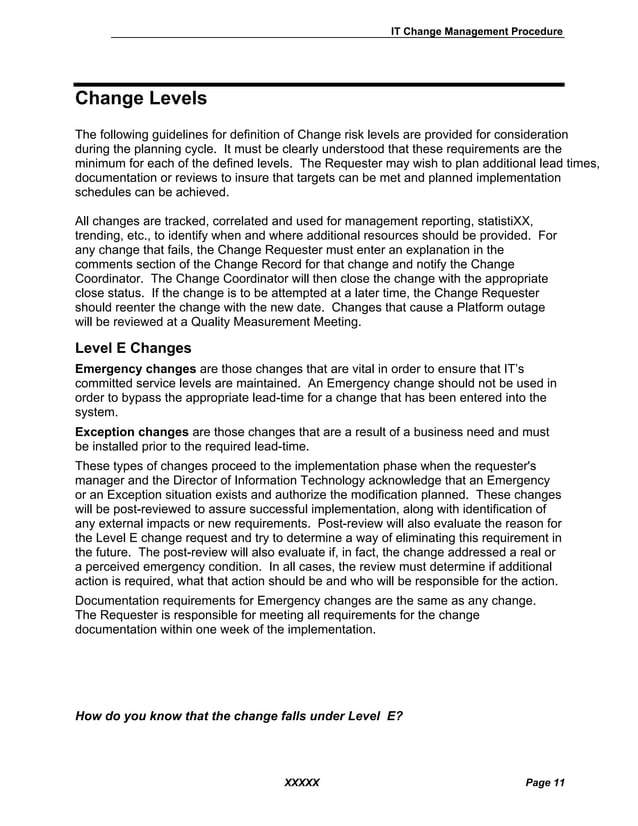 Sample process guide_-_change_management | PDF