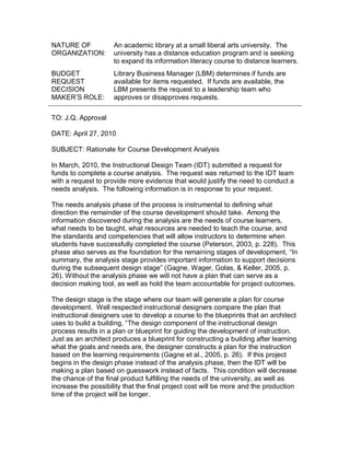 Sample Program Rationale | PDF