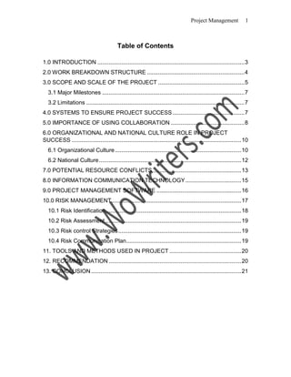 Sample project management | PDF | Computer Software and Applications ...