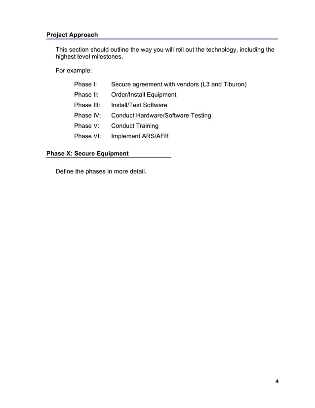 Sample project plan | PDF