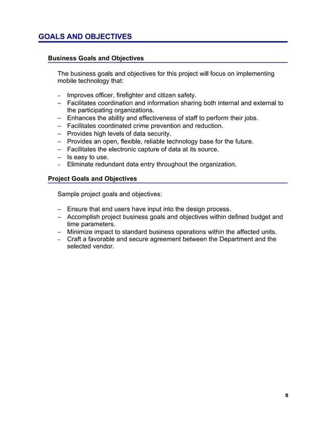Sample project plan | DOC
