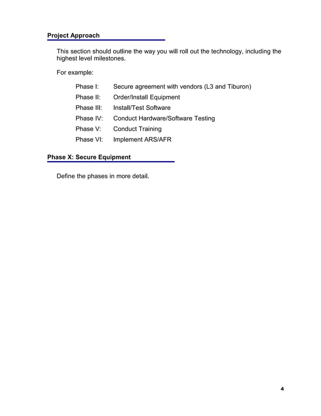 Sample project plan | PDF