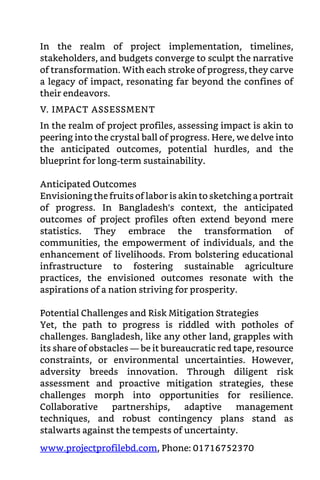 Sample Project Profile Bangladesh.pdf PPB | PDF