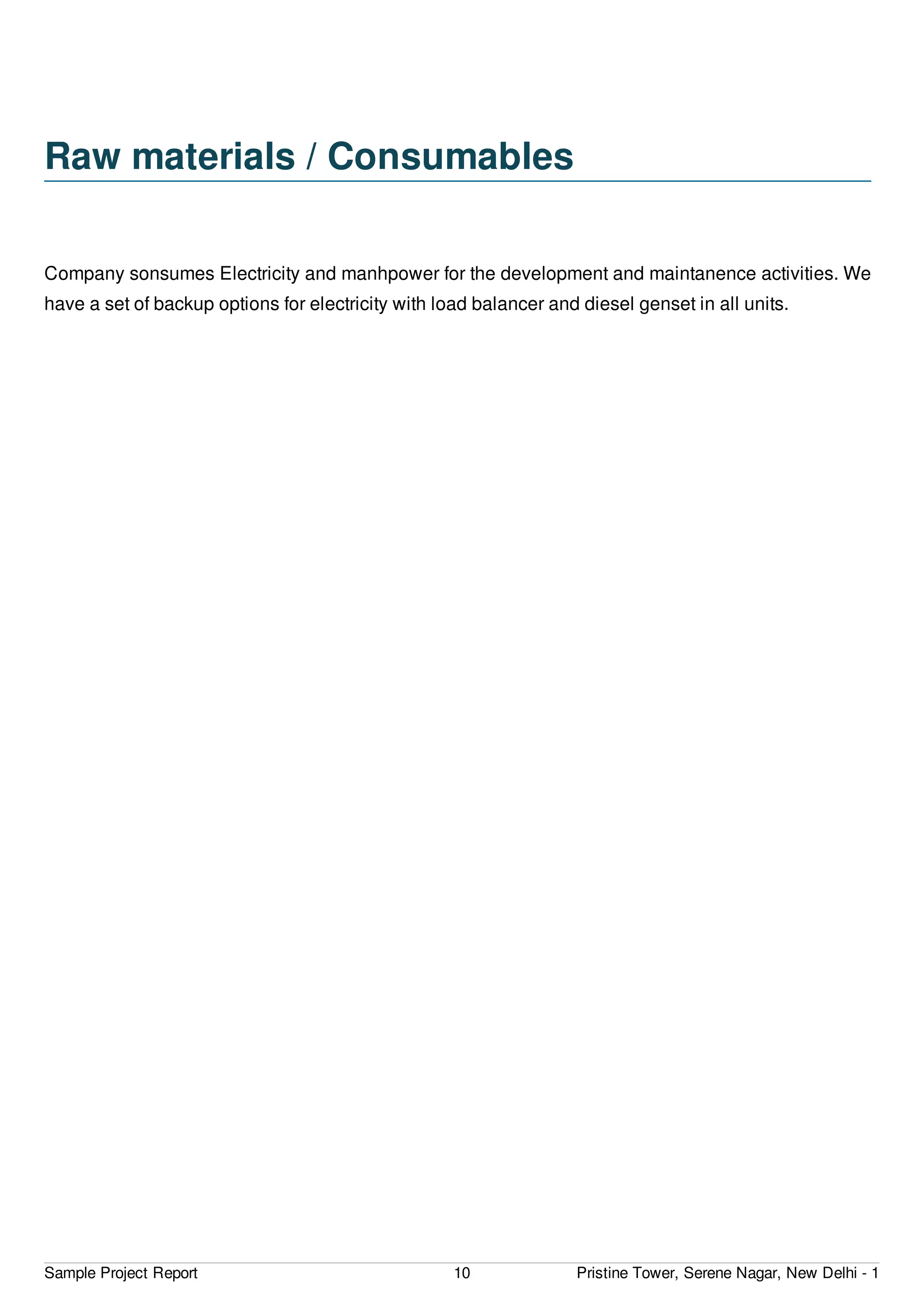 Finline sample project report for bank loan | PDF