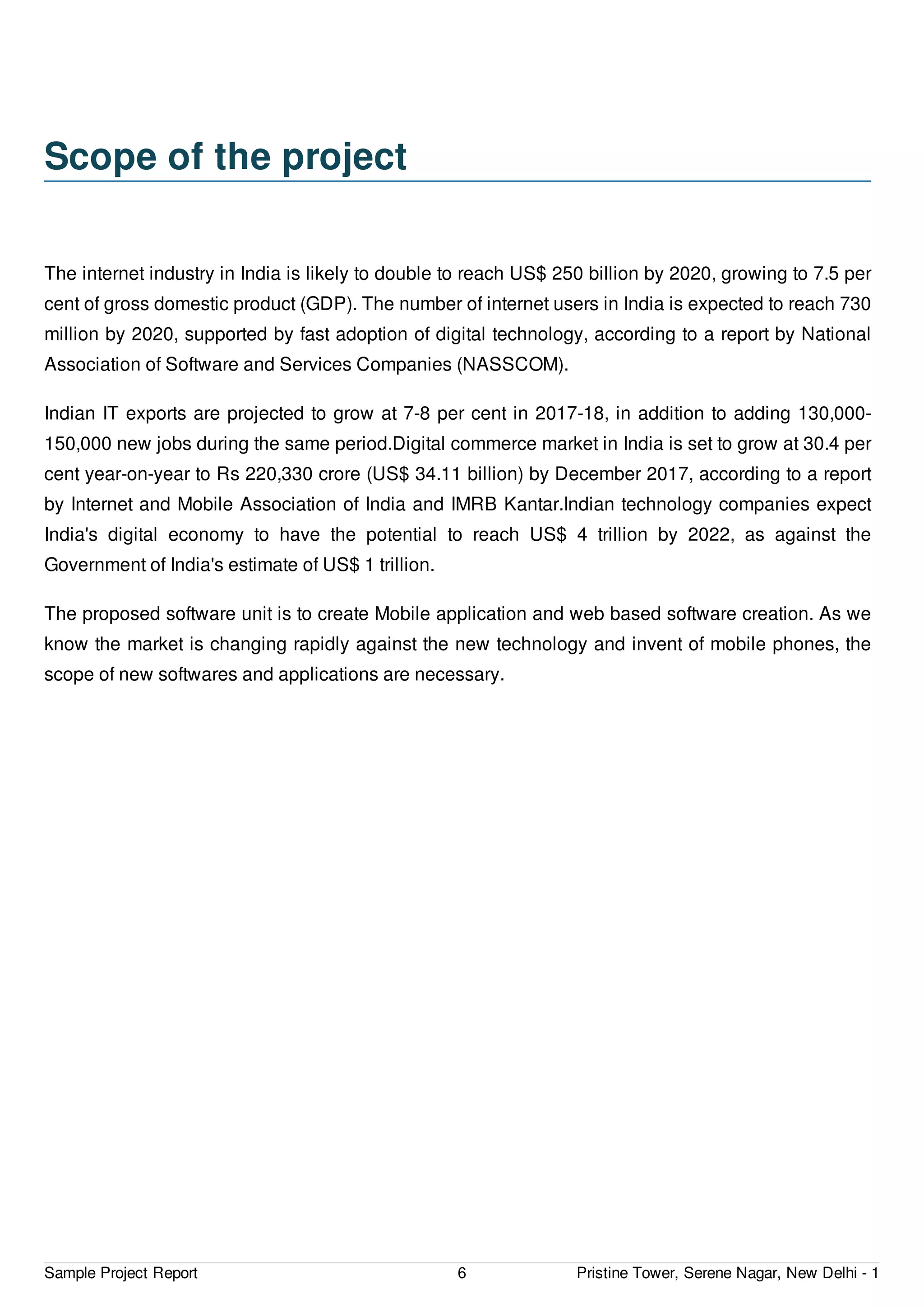 Finline sample project report for bank loan | PDF