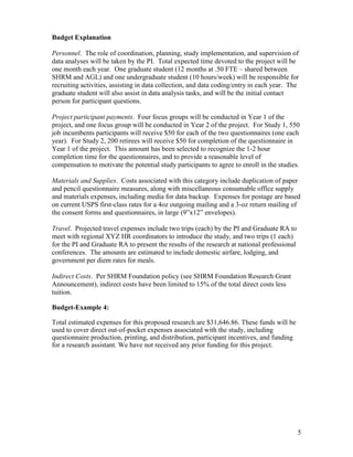 Sample proposal budgets | PDF