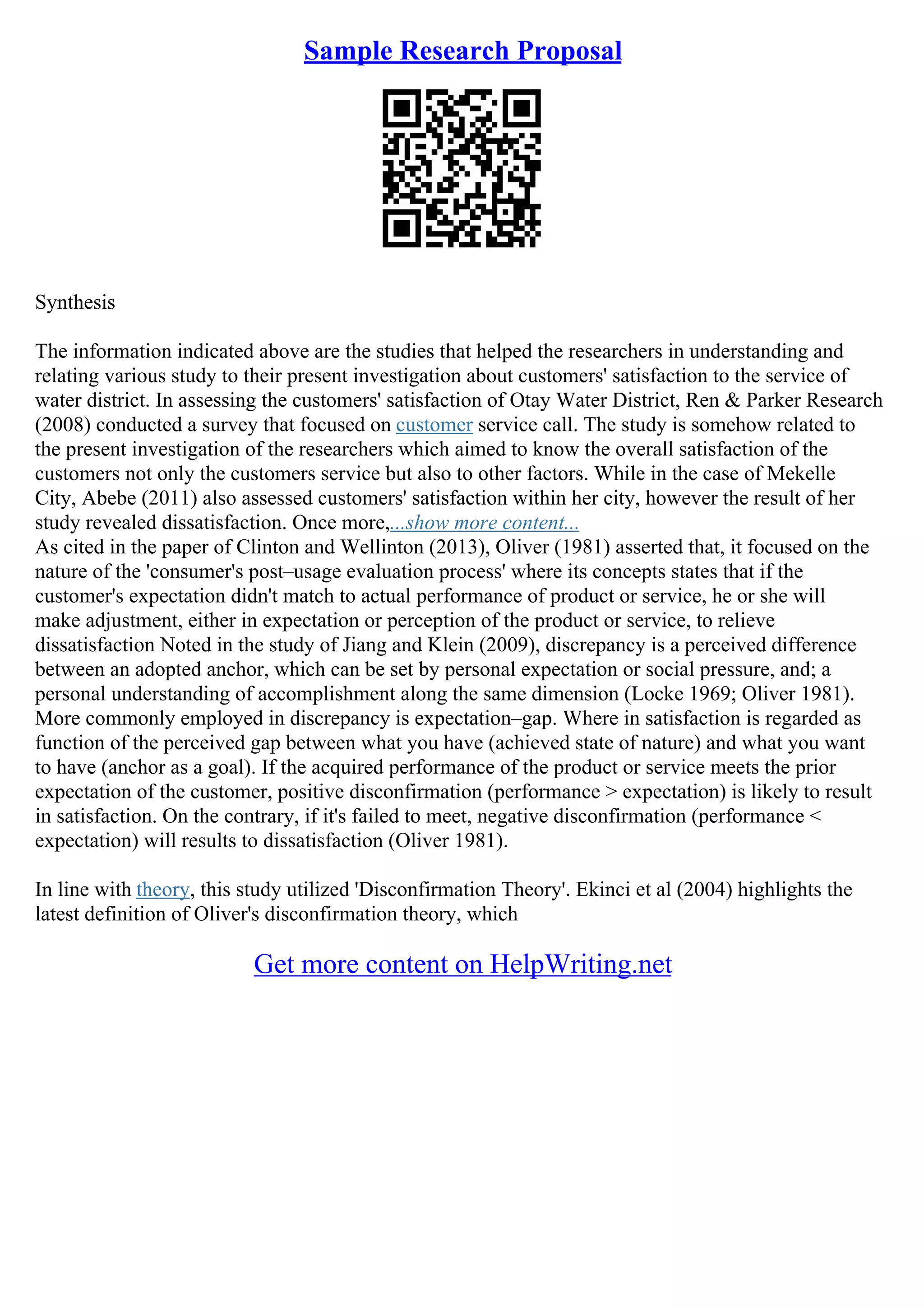 Sample Proposal Essay | PDF