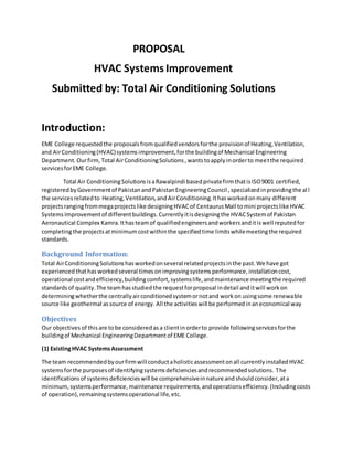 Sample proposal for HVAC improvement | DOCX