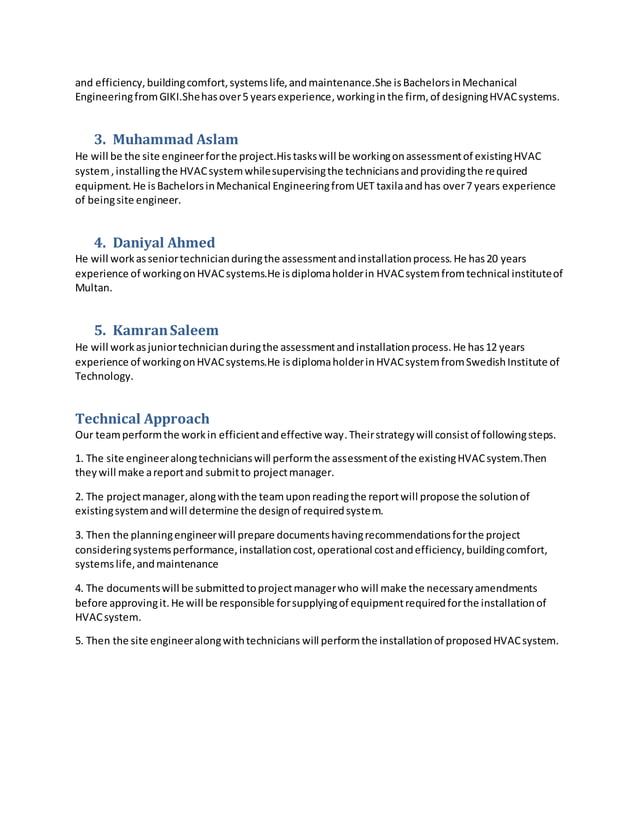 Sample proposal for HVAC improvement | DOCX | Civil Engineering ...