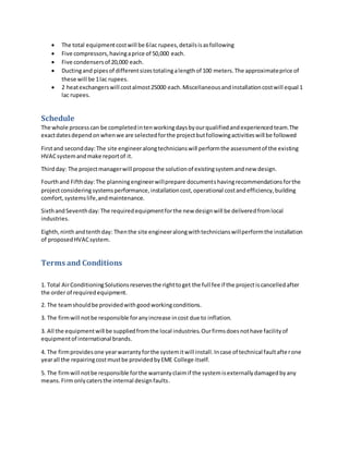 Sample proposal for HVAC improvement | DOCX