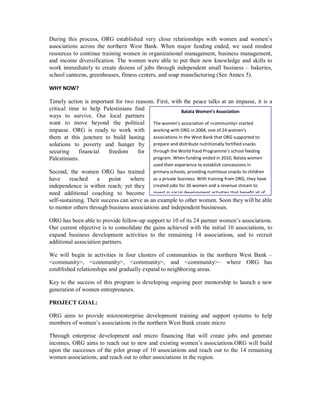 Sample proposal on women's microenterprise development | PDF