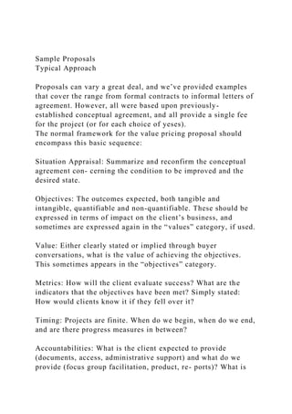 Sample ProposalsTypical ApproachProposals can vary a great d.docx