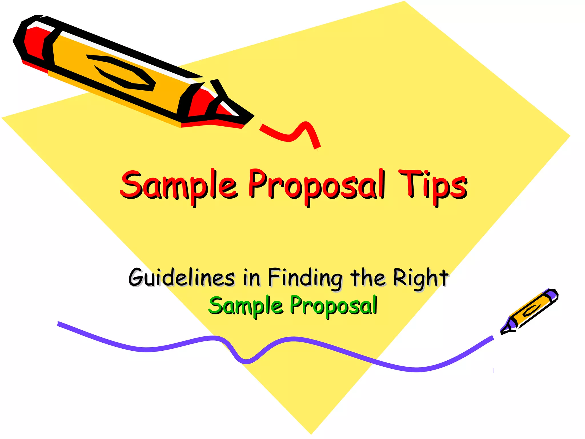 Sample proposal tips | PPT