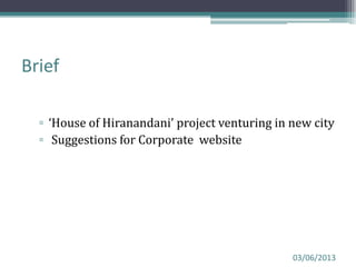Sample pr plan hiranandani project launch | PPSX