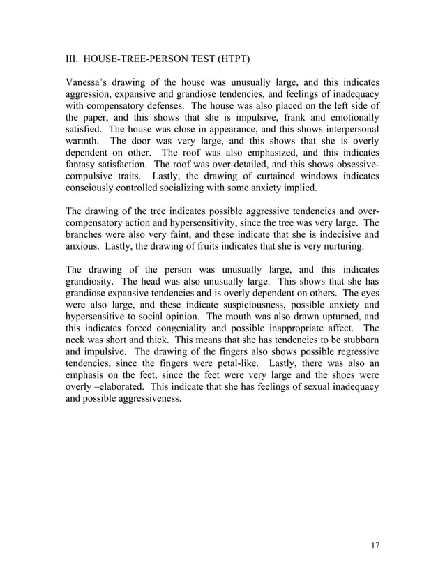 Sample psych reports format | DOC