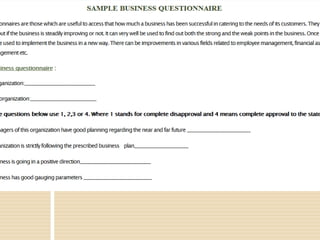 Sample questionnaire | PPSX