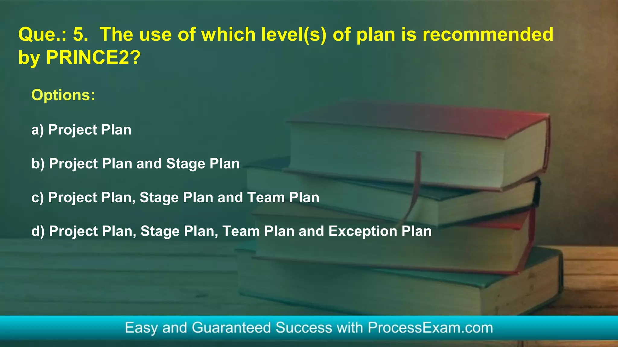 [Sample Question] PeopleCert PRINCE2 Foundation Certification | PDF