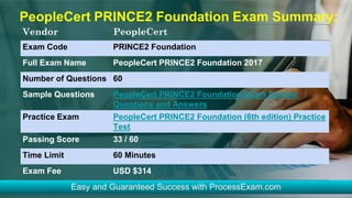[Sample Question] PeopleCert PRINCE2 Foundation Certification | PDF