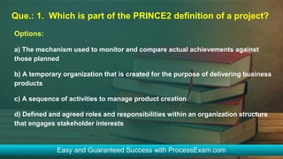 [Sample Question] PeopleCert PRINCE2 Foundation Certification | PDF