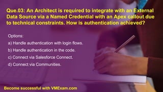 [Sample Question] Salesforce Certified Integration Architect Exam | PPT