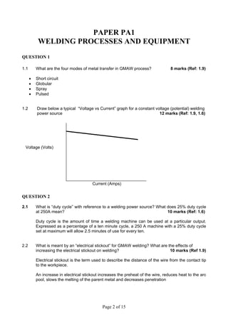 Sample questions and answers for iwp examinations | PDF