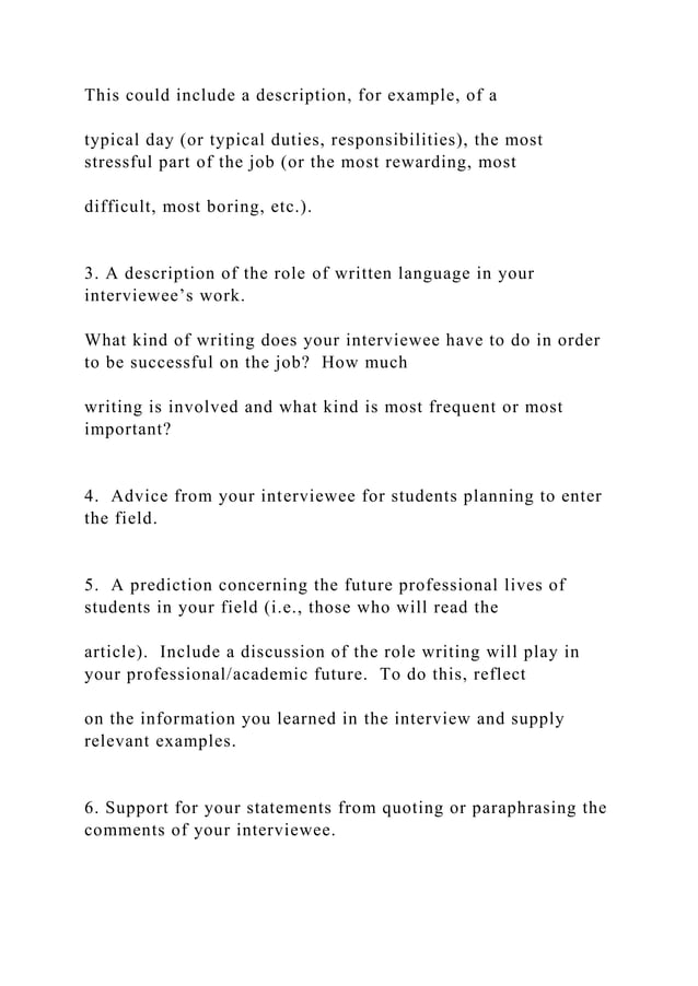 Sample Questions to Ask During an Informational Interview .docx ...